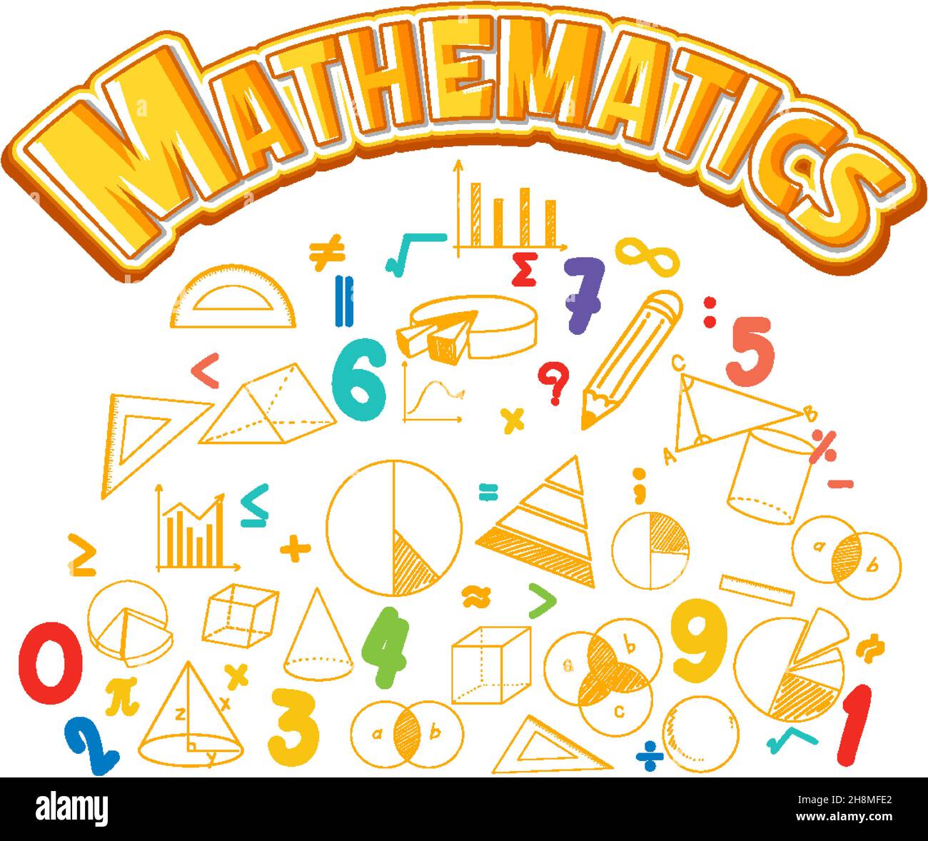 Mathematics font icon with formula illustration Stock Vector Image ...