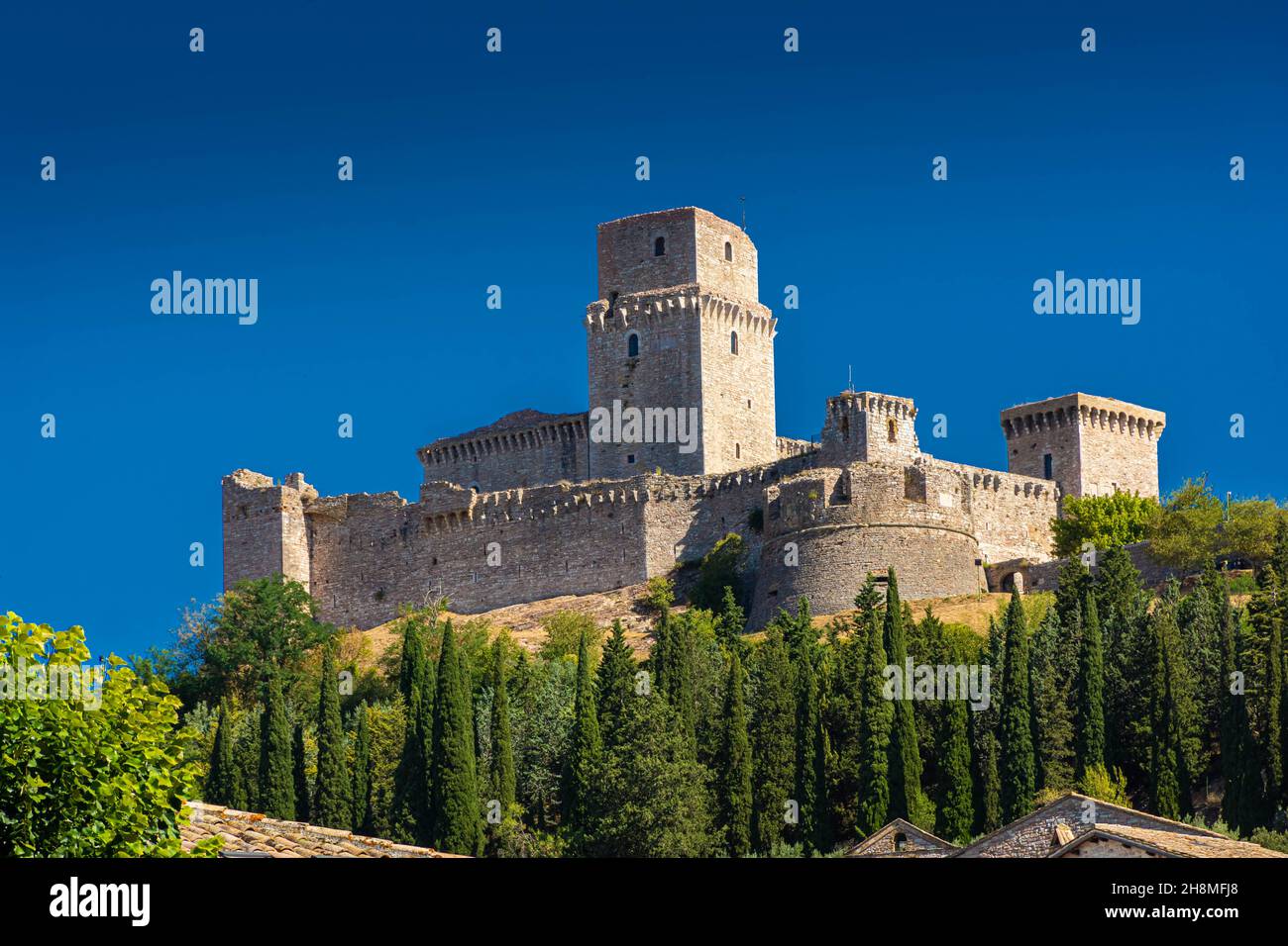 Castle of Assisi in Umbria, Italy Stock Photo - Alamy