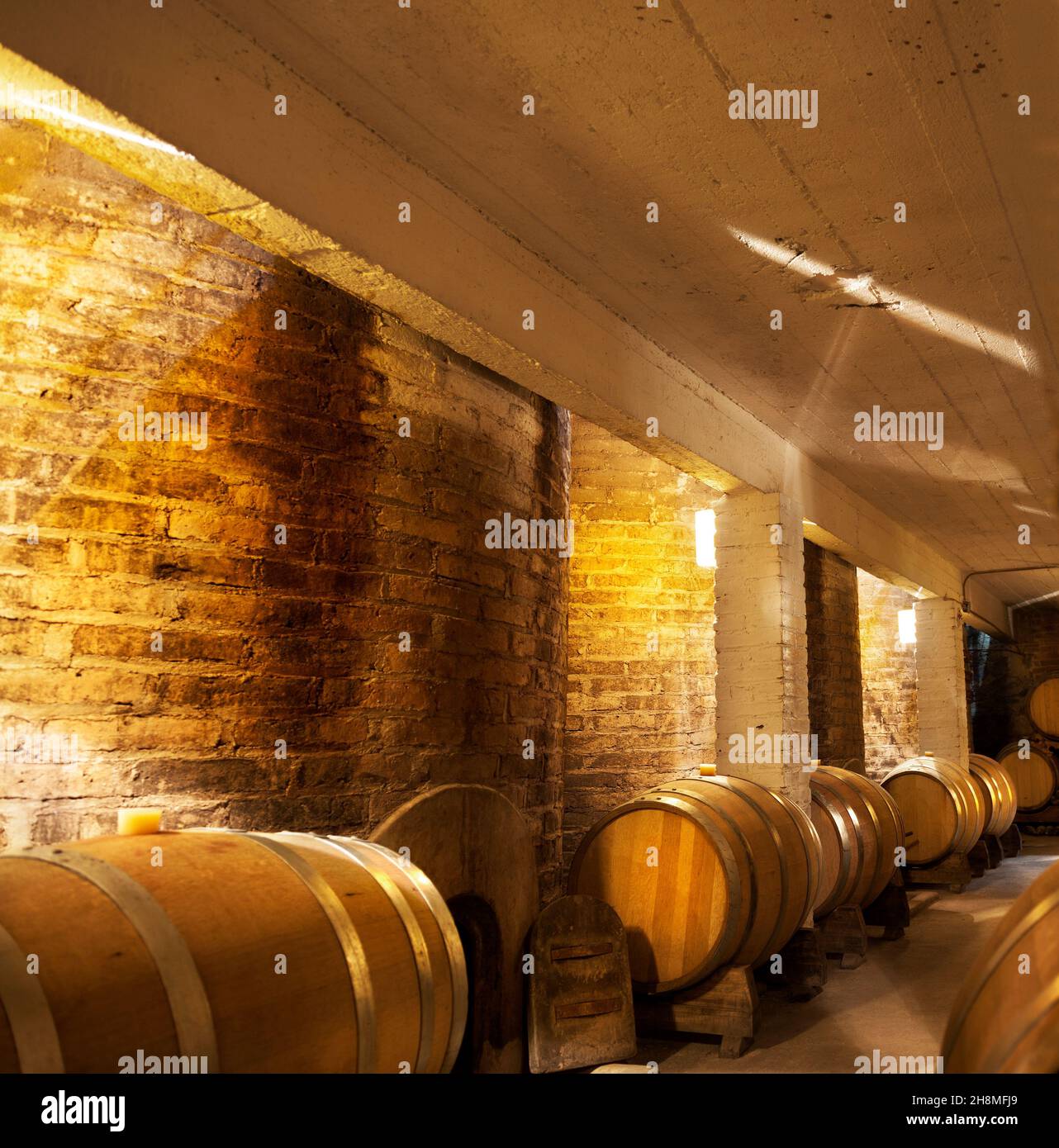 interior of a wine cellar in Mendoza, Argentina Stock Photo - Alamy