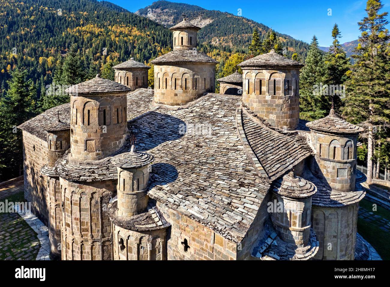 The church of the Holy Cross famous for tis 13 domes, somewhere between ...