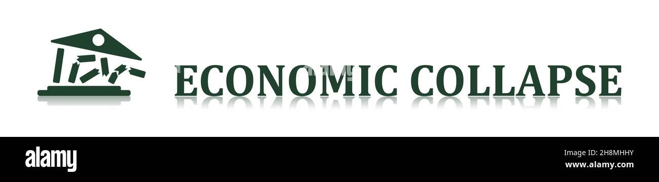 Illustration of an economic collapse concept Stock Photo - Alamy