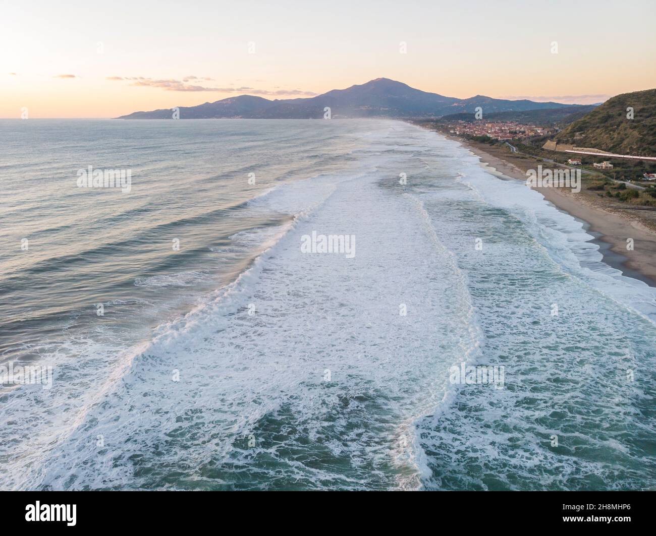 Ascea Marina cliffs, Punta del Telegrafo, Italy Stock Photo - Alamy