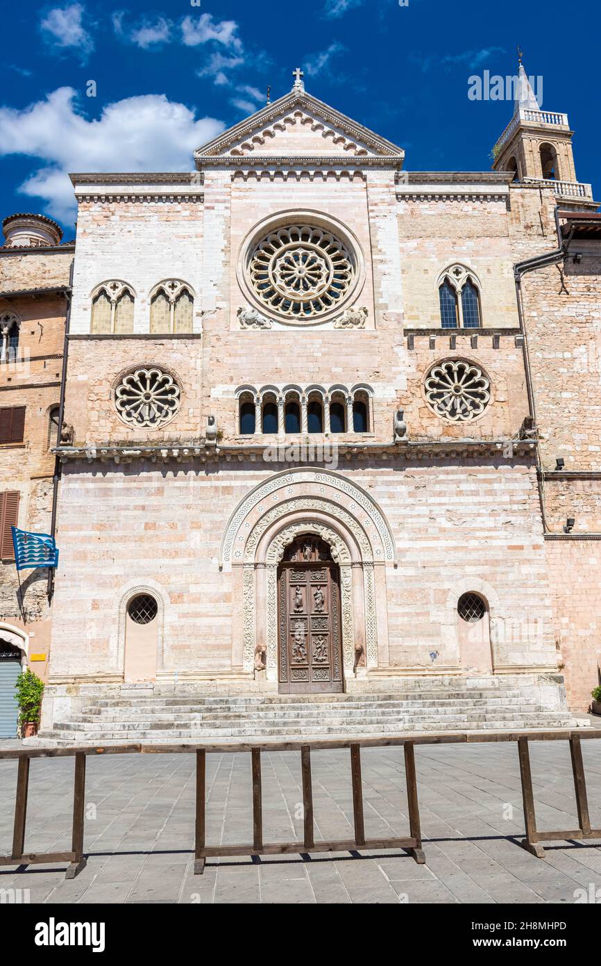Facade of Foligno Cathedral, Umbria, Italy Stock Photo - Alamy