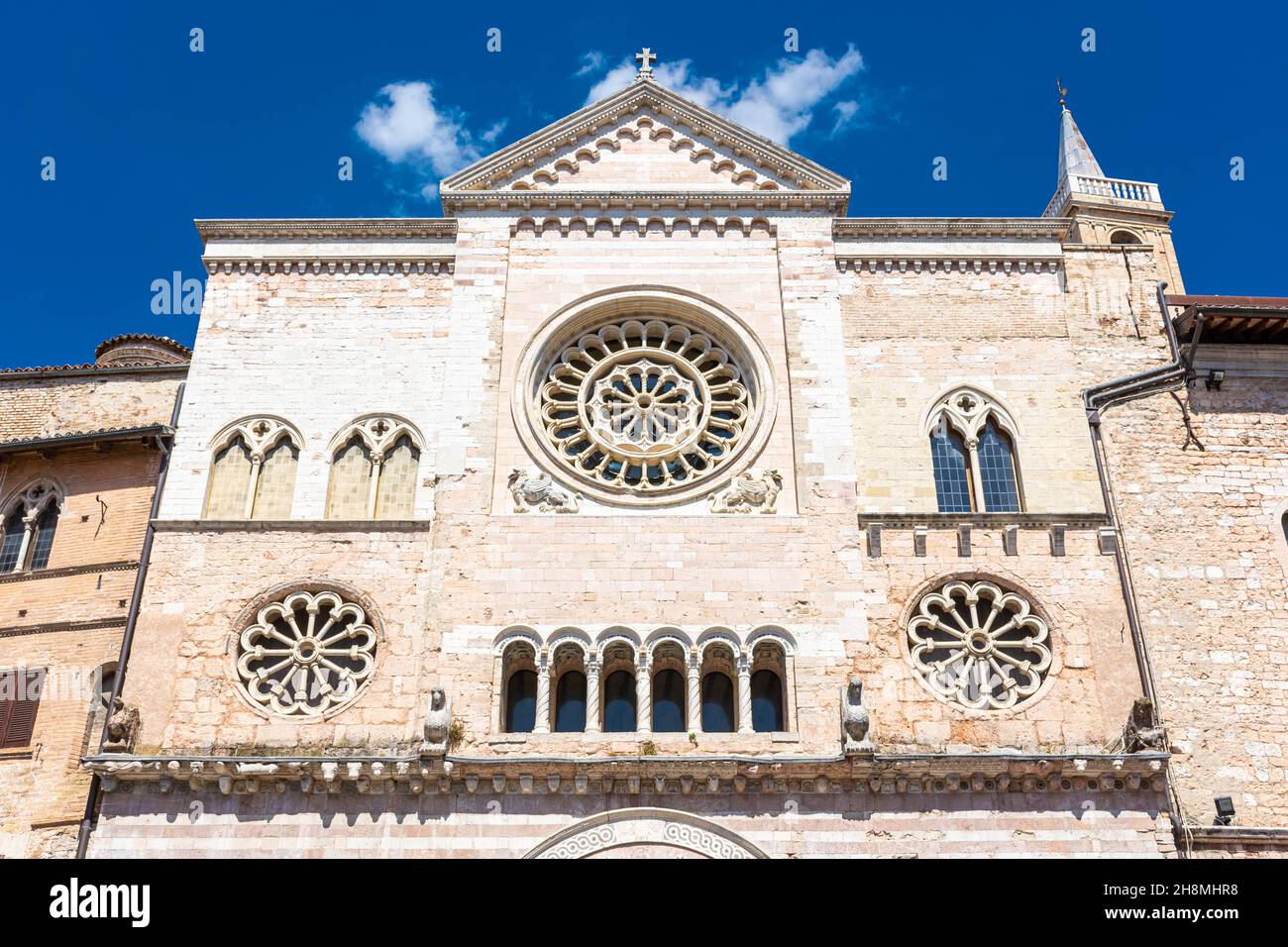 Facade of Foligno Cathedral, Umbria, Italy Stock Photo - Alamy