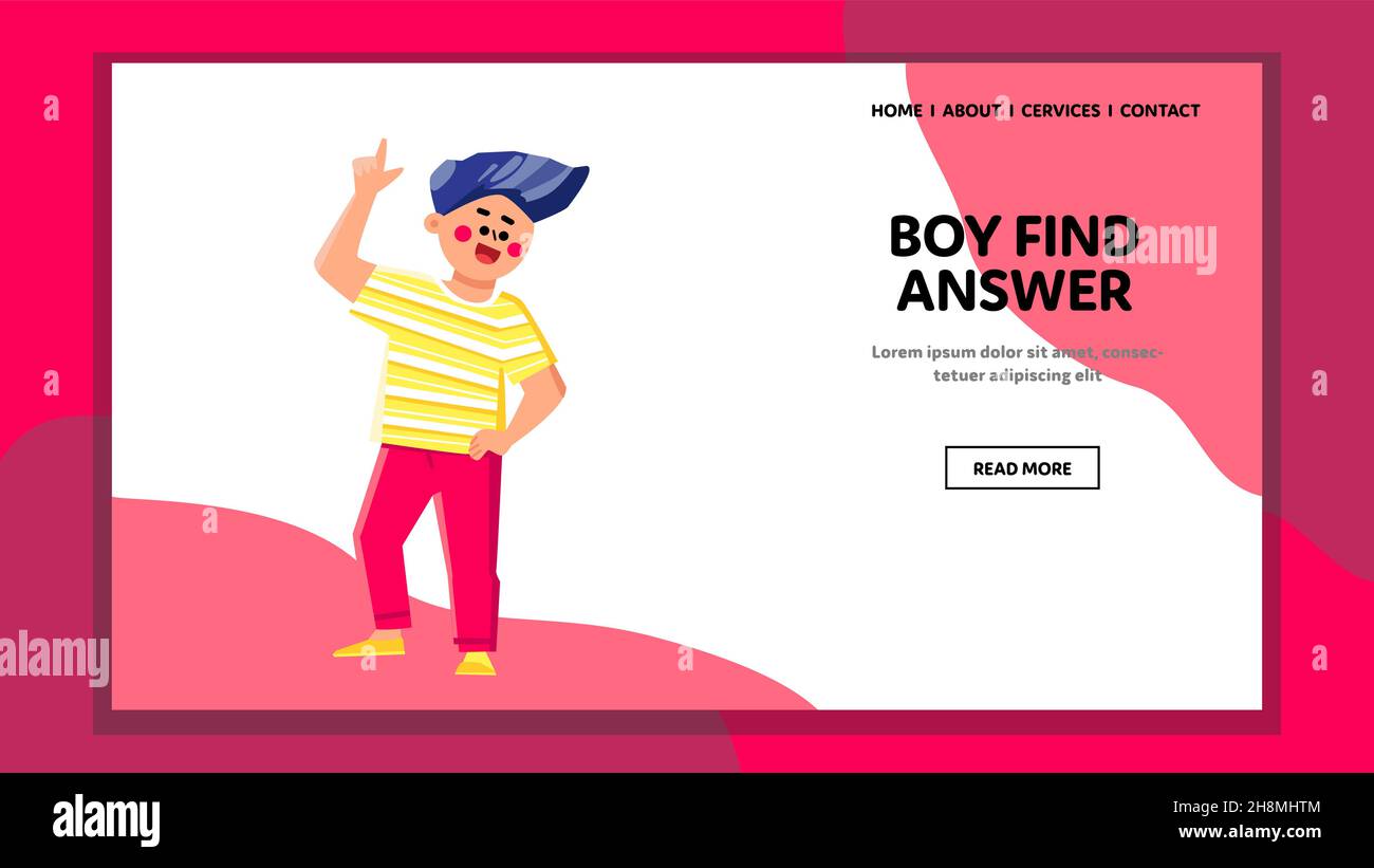 Boy question solution problem character Stock Vector Images - Alamy