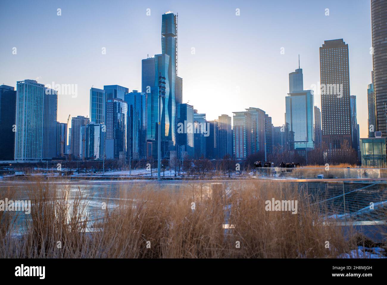 Landscape view of the waterfront in Chicago, USA Stock Photo - Alamy
