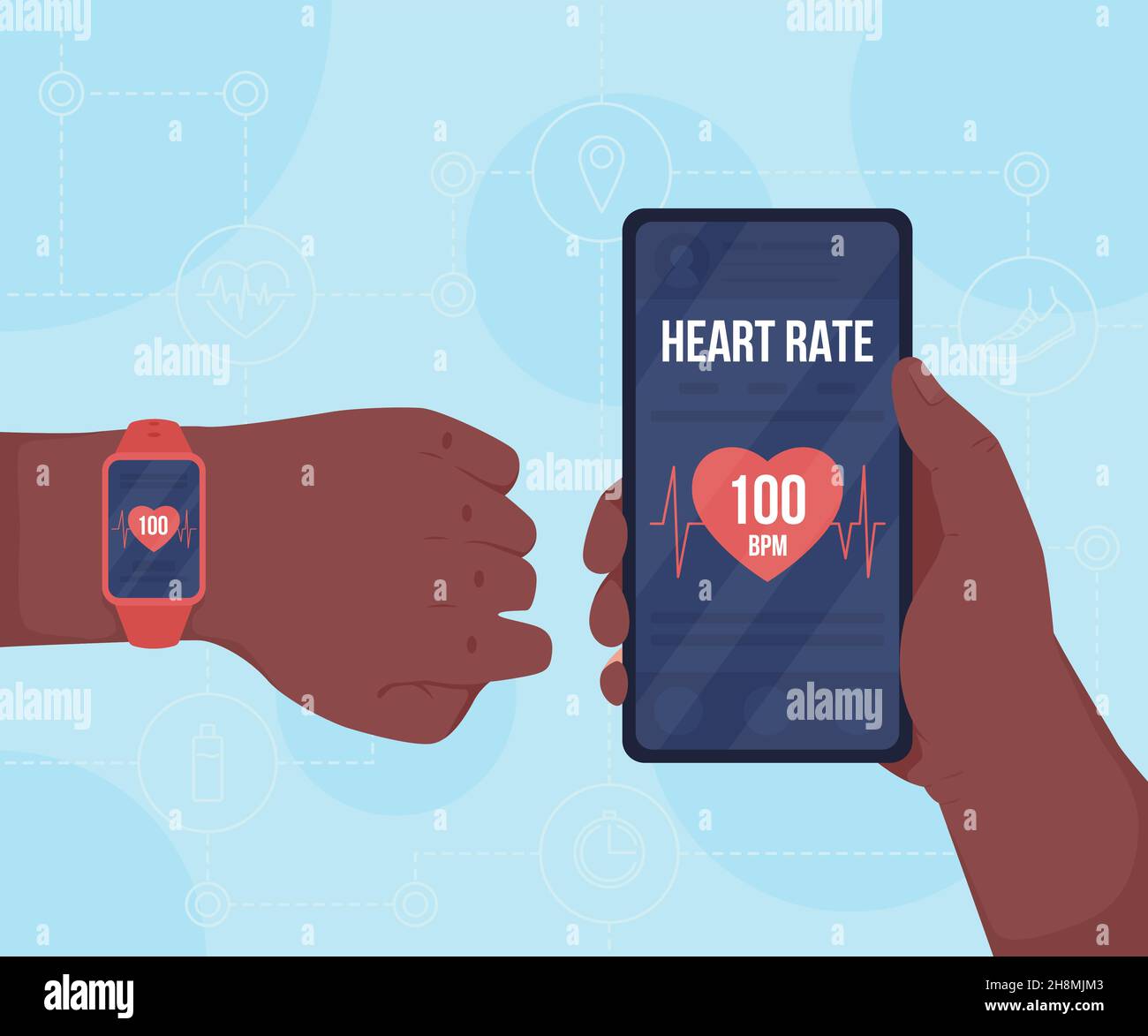 Animation heart rate tracking gadget hi-res stock photography and ...