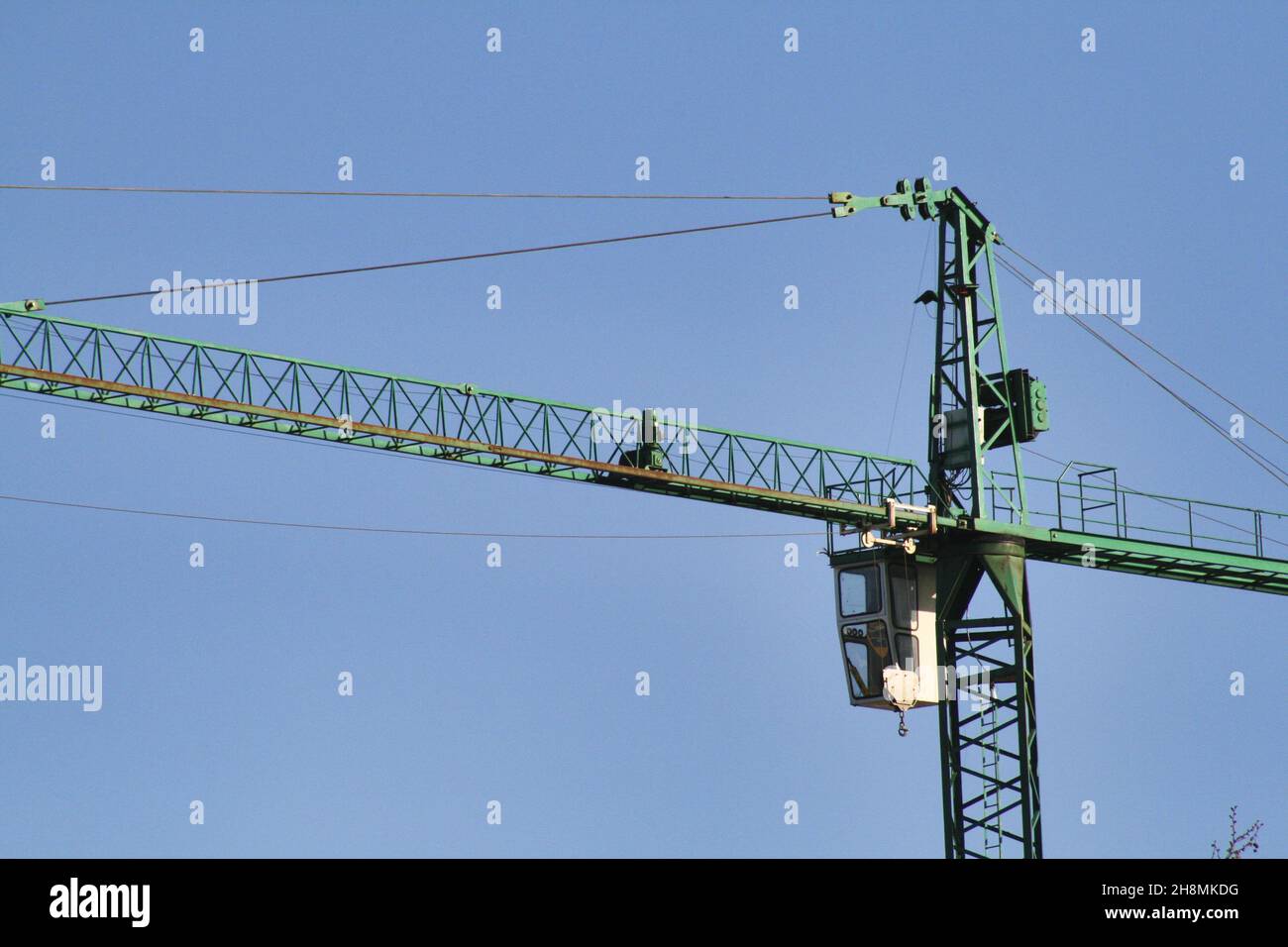 Top of an industrial crane in the sky Stock Photo - Alamy