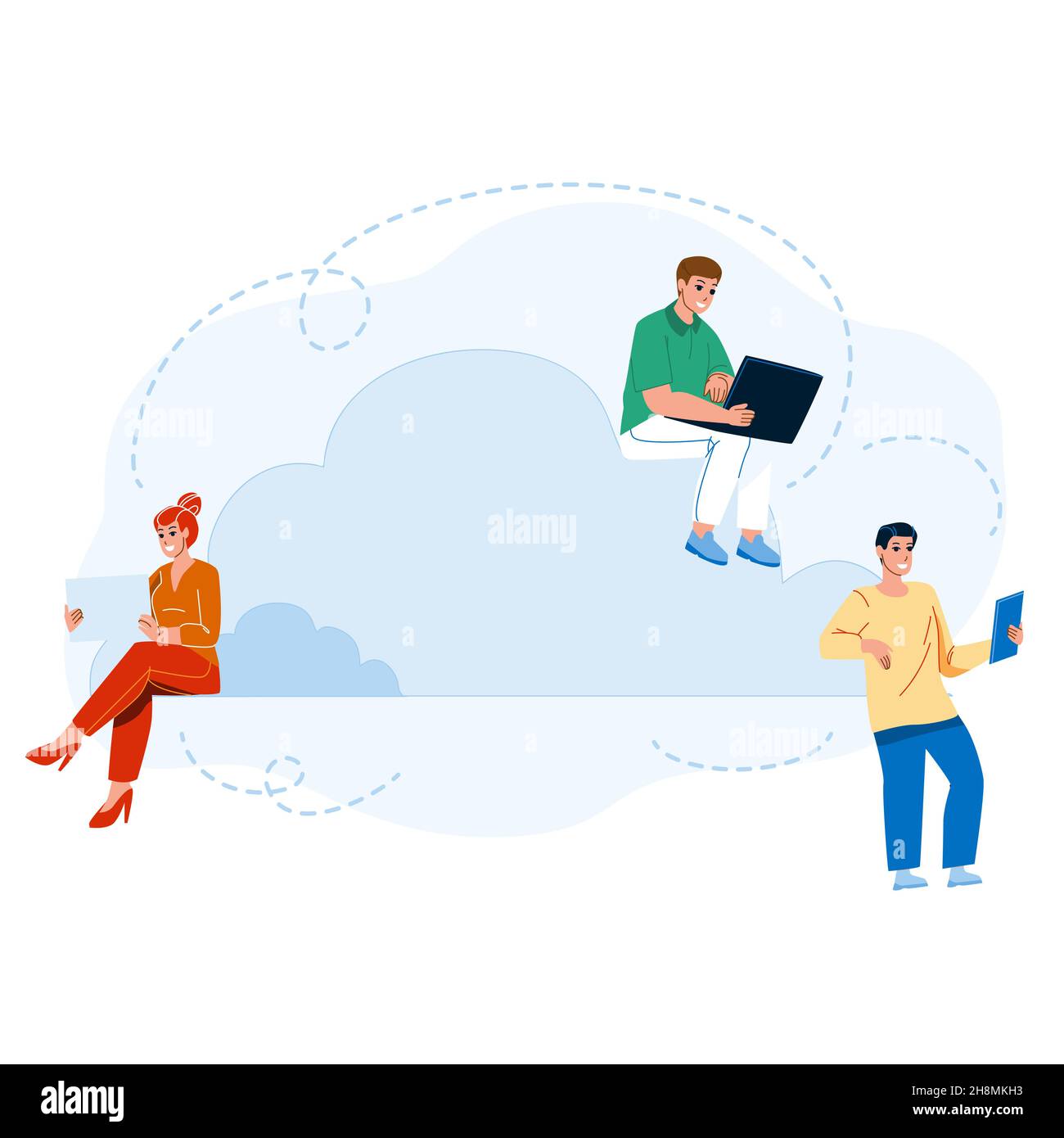 Cloud Sync Electronic Device With Storage Vector Stock Vector Image And Art Alamy