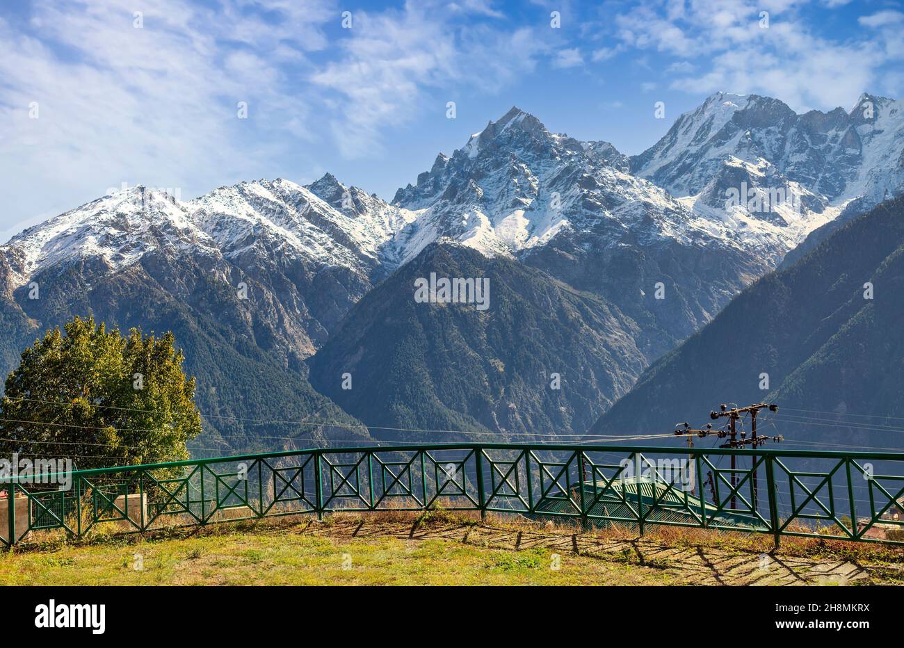 Kinnaur Kailash Himalaya mountain range at Kalpa Himachal Pradesh ...