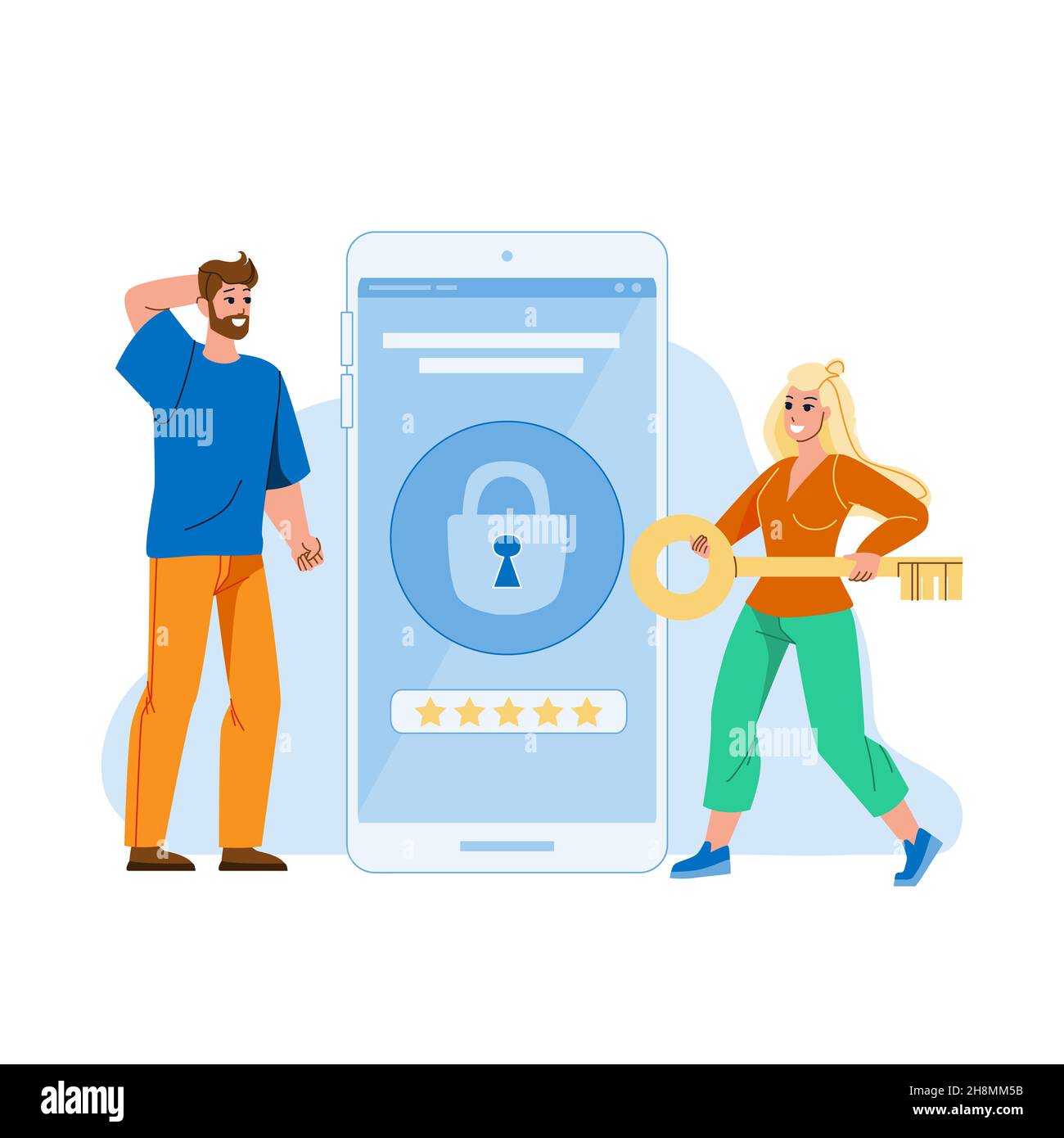 Password And Login Device Security System Vector Stock Vector Image ...
