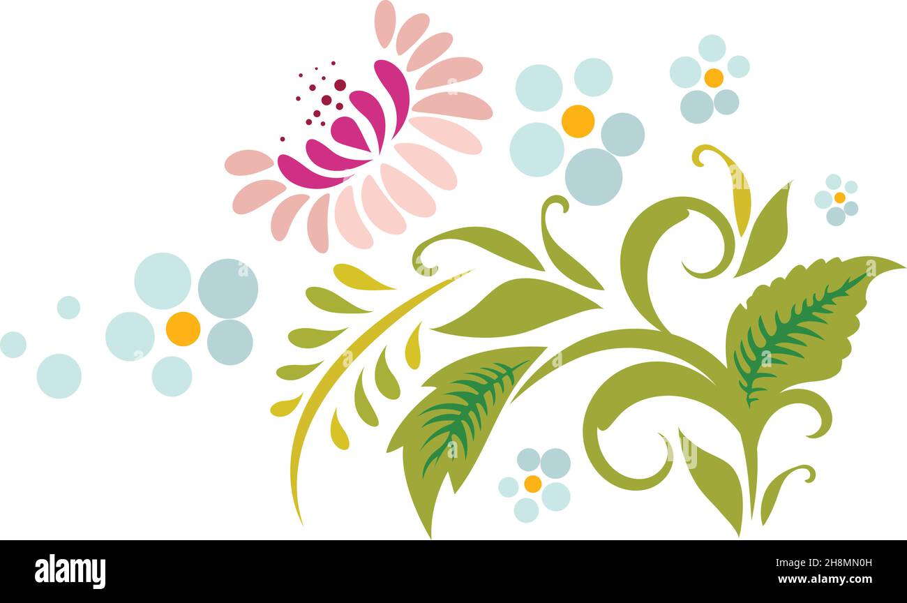Vector floral ornament in vintage style, great for layout embellishment ...