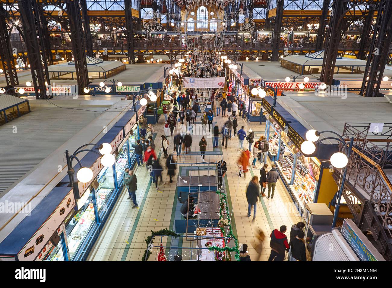 Traditional central market in Budapest city center. Travel Hungary ...