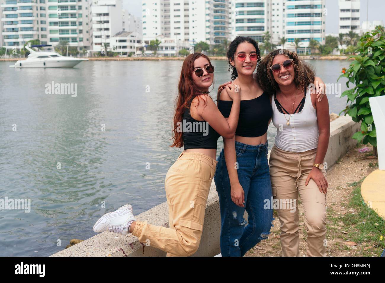 Group Of Latin Friends Having Fun Together Stock Photo - Alamy