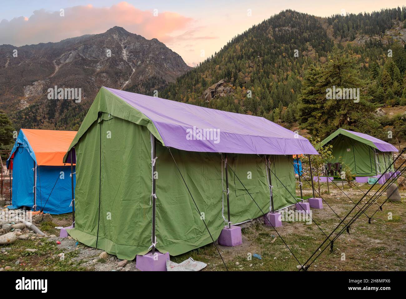 Camping tents for adventure lovers and hikers at Rakchham Himachal ...