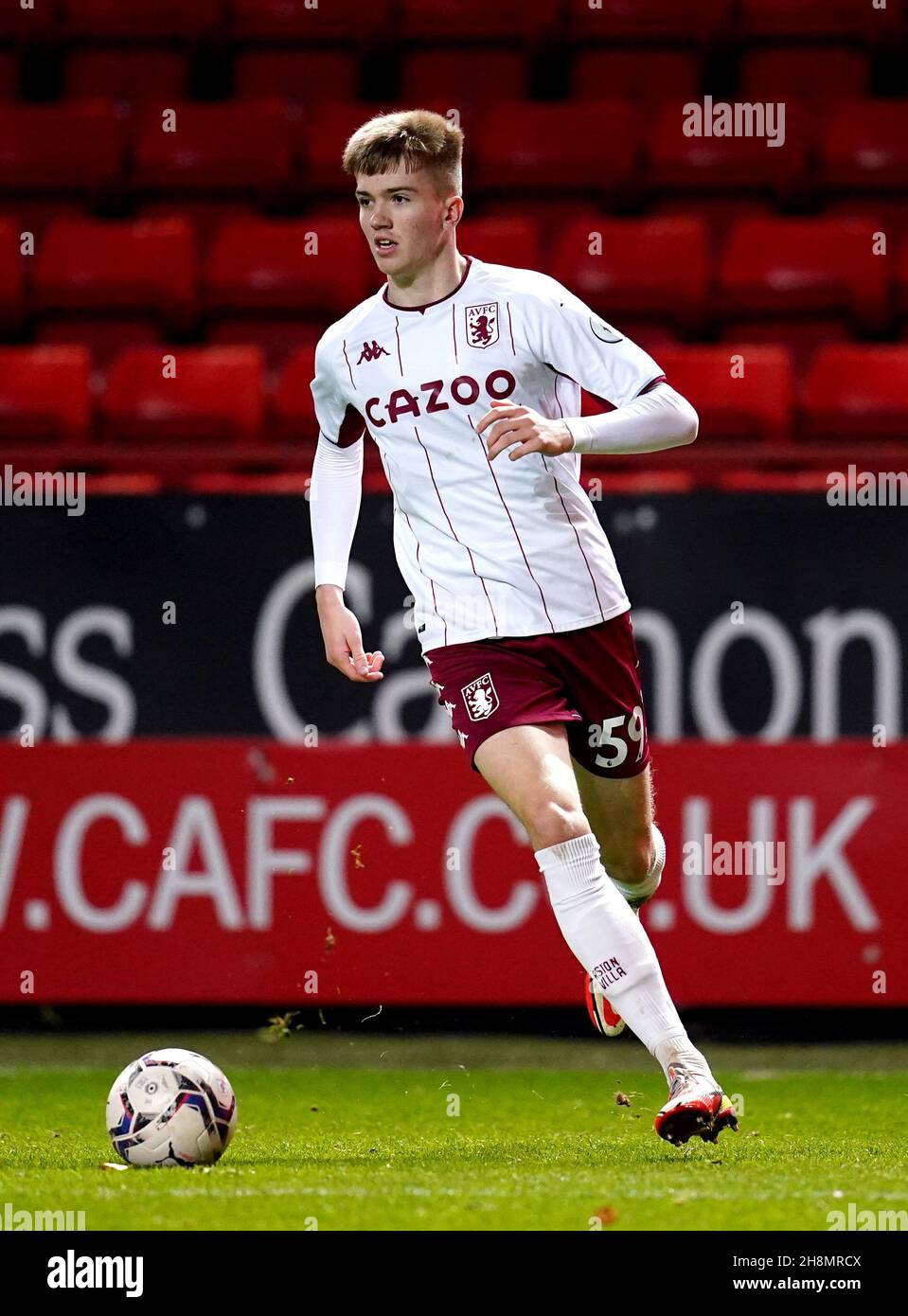Aston Villa's Josh Feeney during the Papa John's Trophy round two match ...