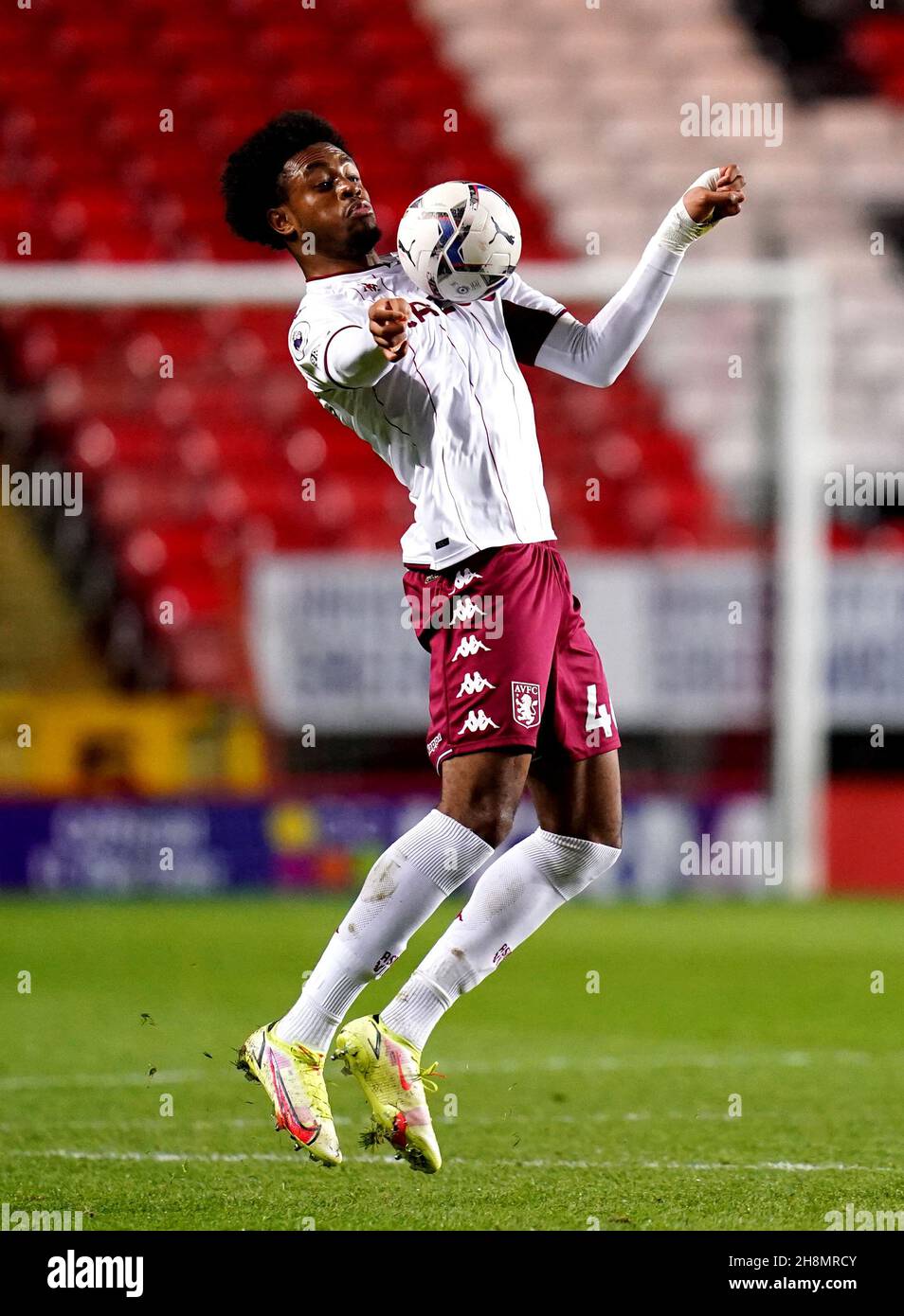 Aston Villa's Caleb Chukwuemeka during the Papa John's Trophy round two ...