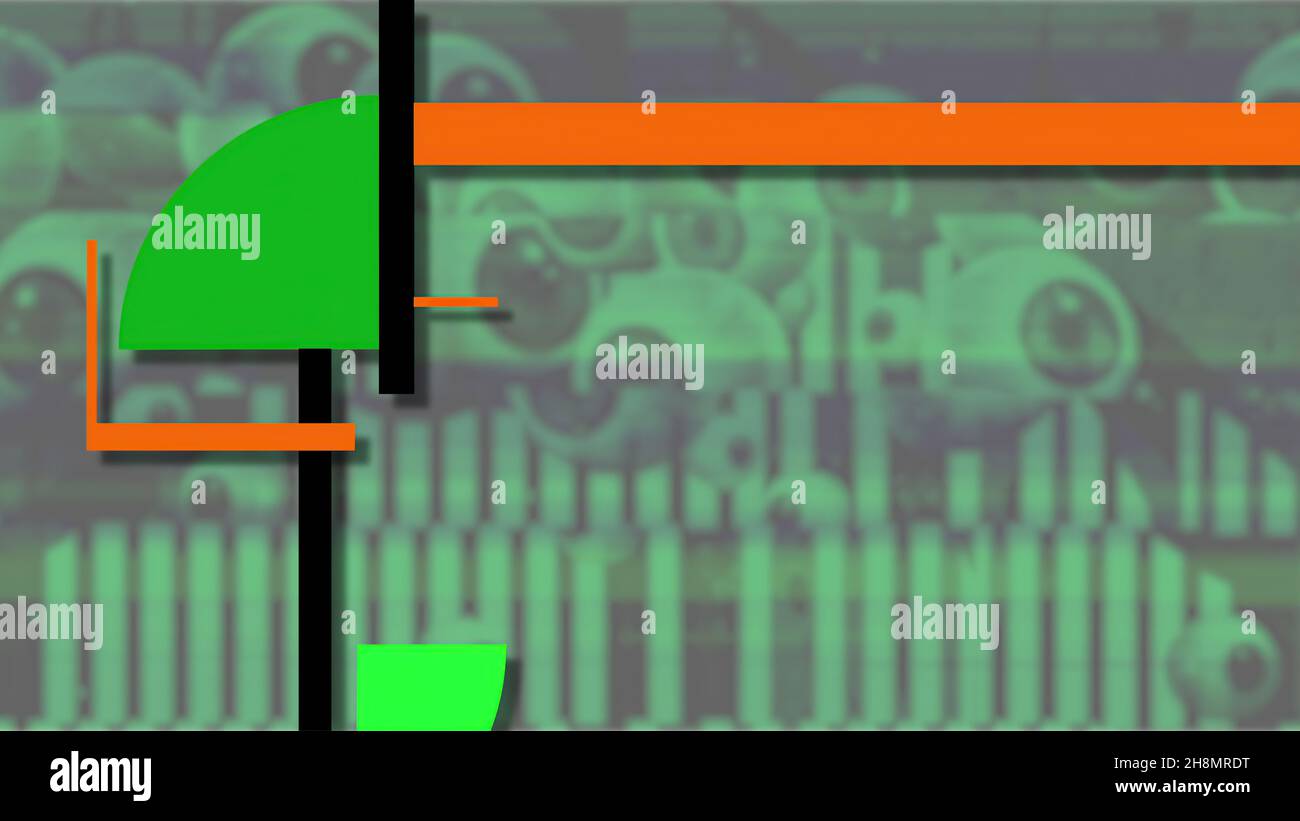 3d illustration - Minimal Art. Colorful flat abstract background ...