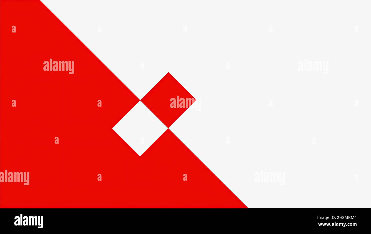 3d illustration - two red rectangle in minimal art style Stock Photo ...