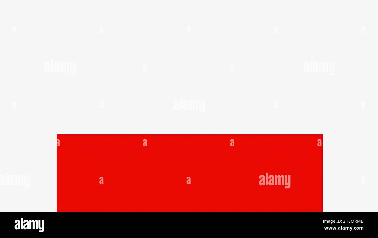 3d illustration - two red rectangle in minimal art style Stock Photo ...