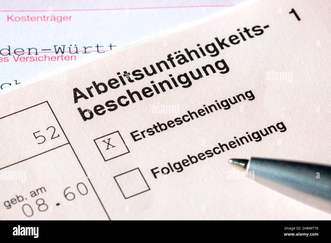 Certificate of incapacity for work, initial certificate, follow-up ...