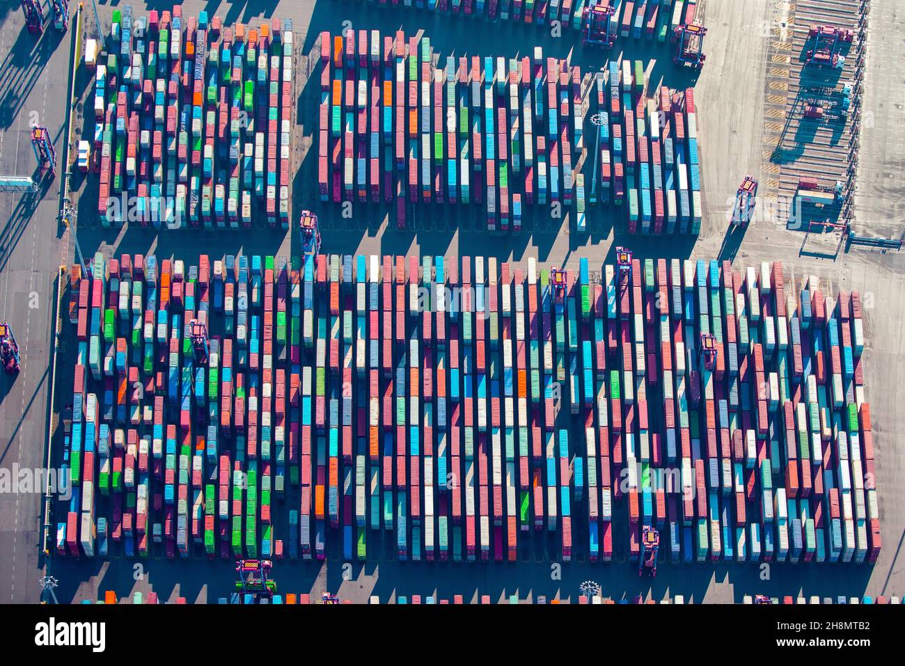 Germany, Hamburg, port, Tollerer, container, parking space, terminal ...