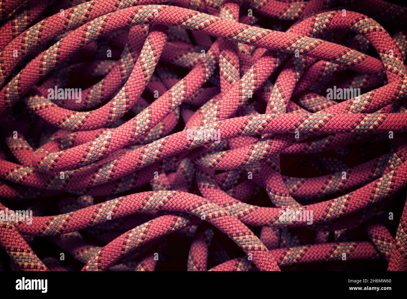 Pink climbing rope close up Stock Photo - Alamy