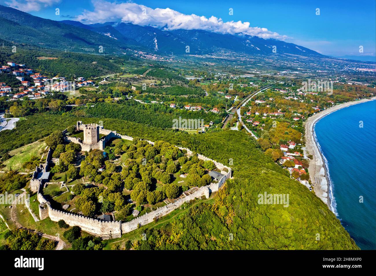 Platamonas ("Platamon") castle and Panteleimonas beach, Pieria, Central ...