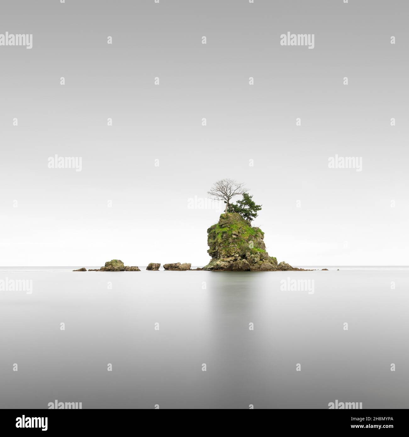 Small island on the coast of Japan Stock Photo - Alamy