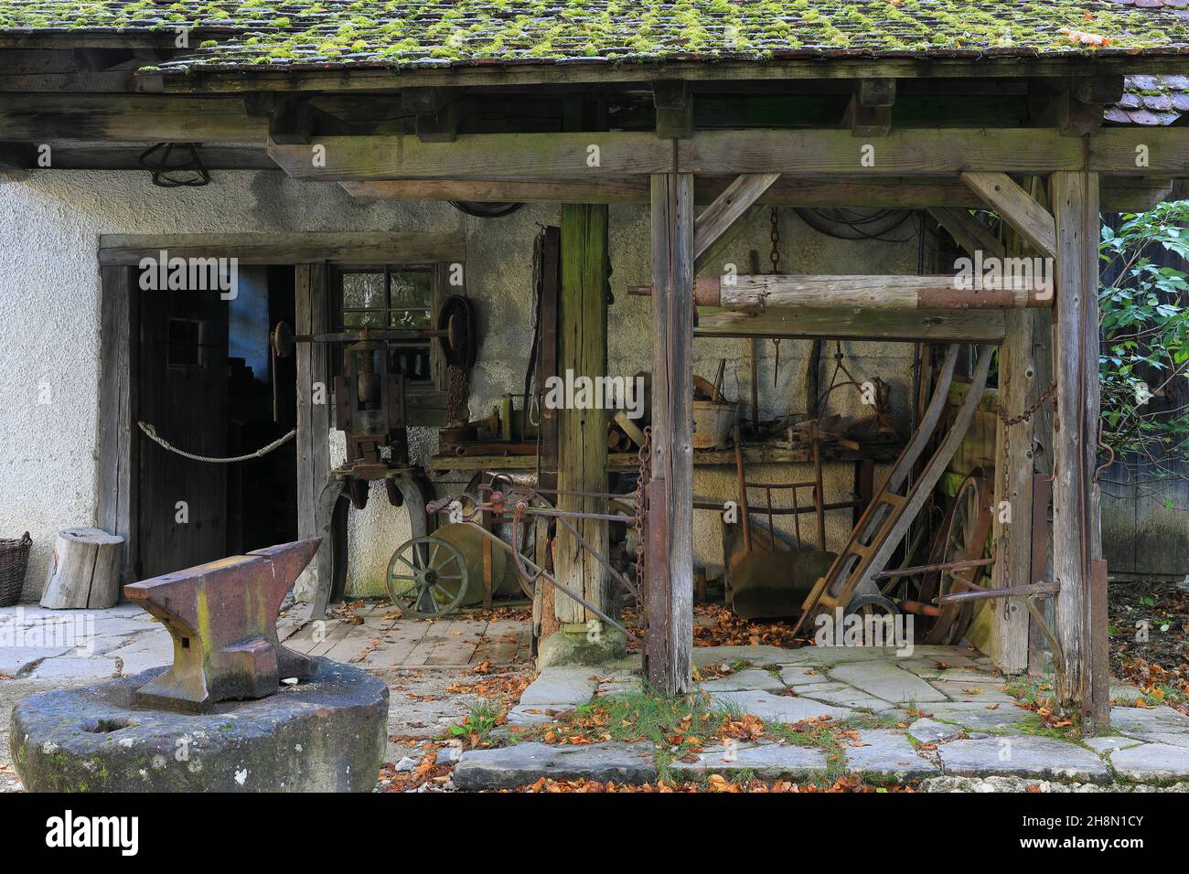 Historic forge, open-air museum Neuhausen ob Eck, Upper Danube nature ...