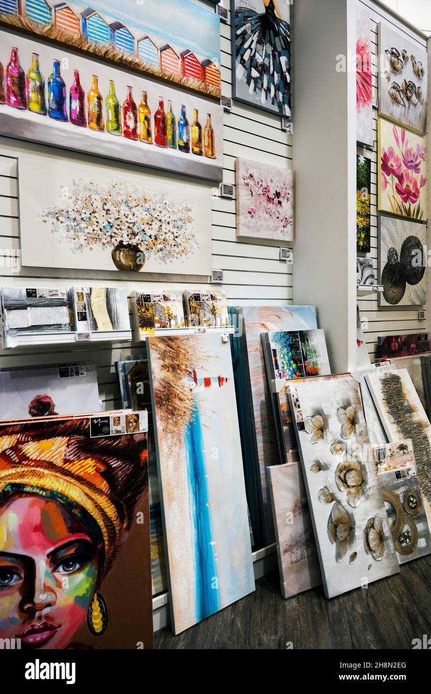 Art, Pictures in department stores', Kempten, Allgaeu, Bavaria, Germany ...
