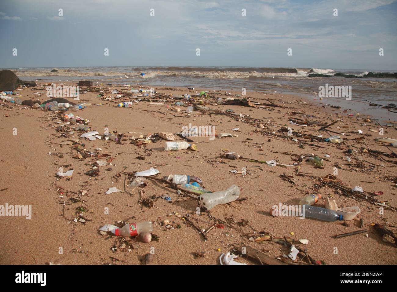 salvador, bahia, brazil - november 30, 2021: Plastic bottle and heaped ...