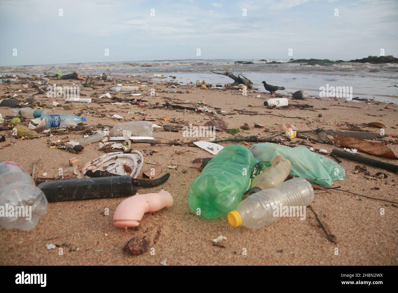 salvador, bahia, brazil - november 30, 2021: Plastic bottle and heaped ...