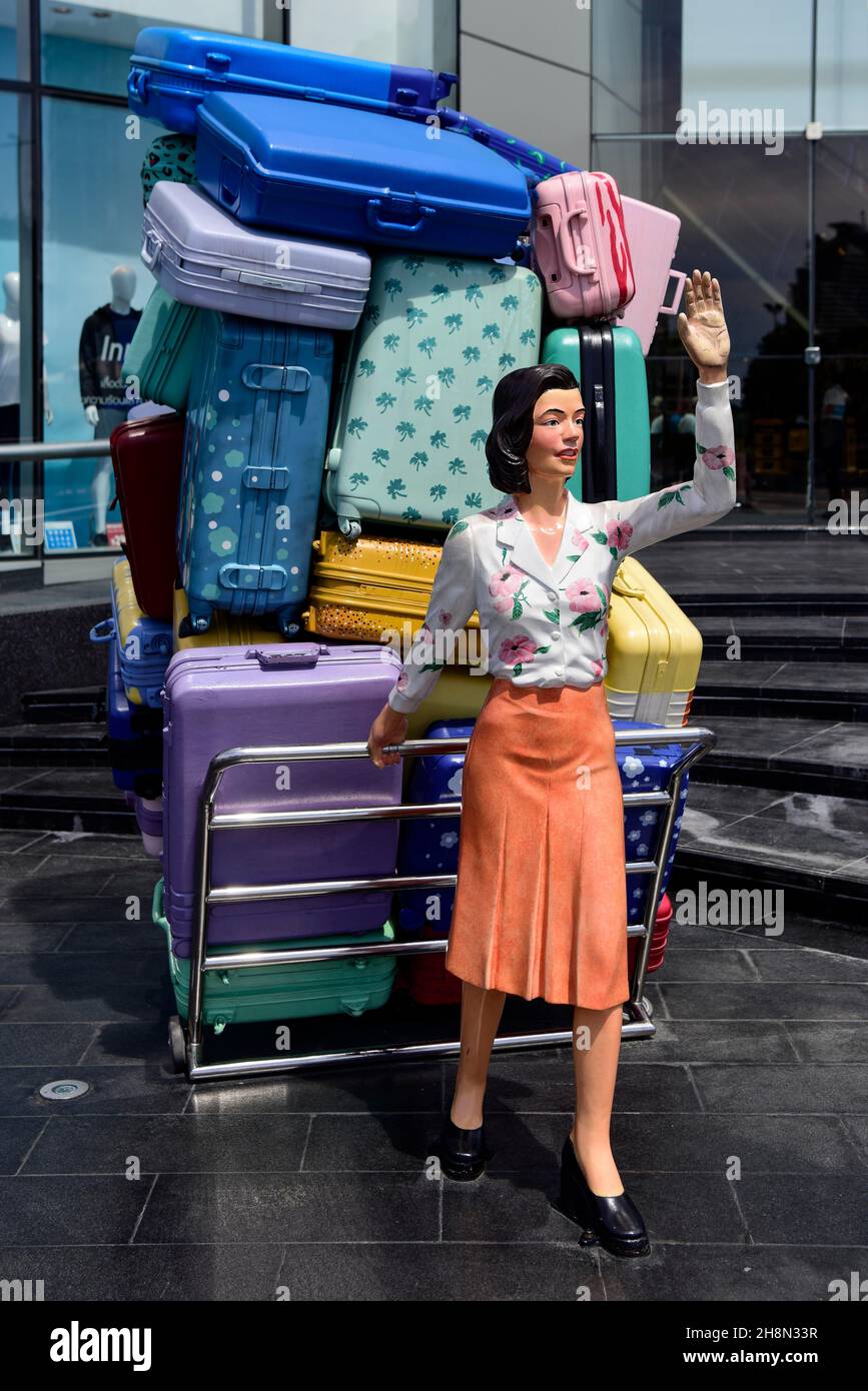 Woman suitcase trolley hi-res stock photography and images - Alamy
