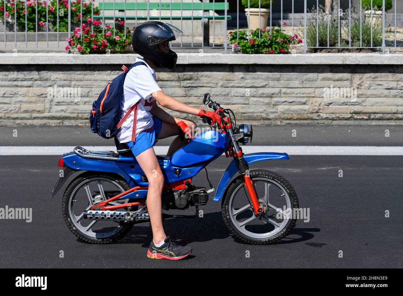 Moped teenager hi-res stock photography and images - Alamy