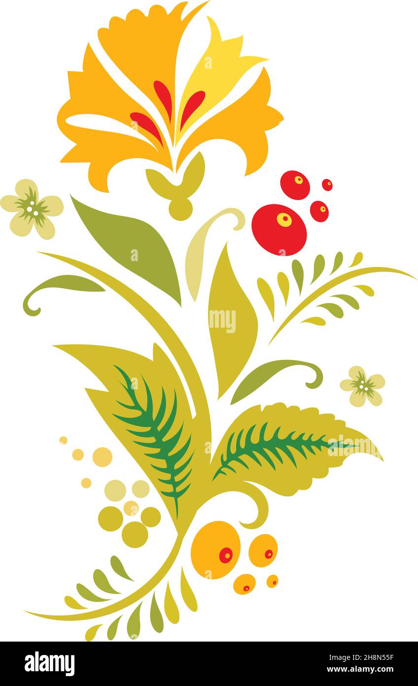 Vector floral ornament in vintage style, great for layout embellishment ...