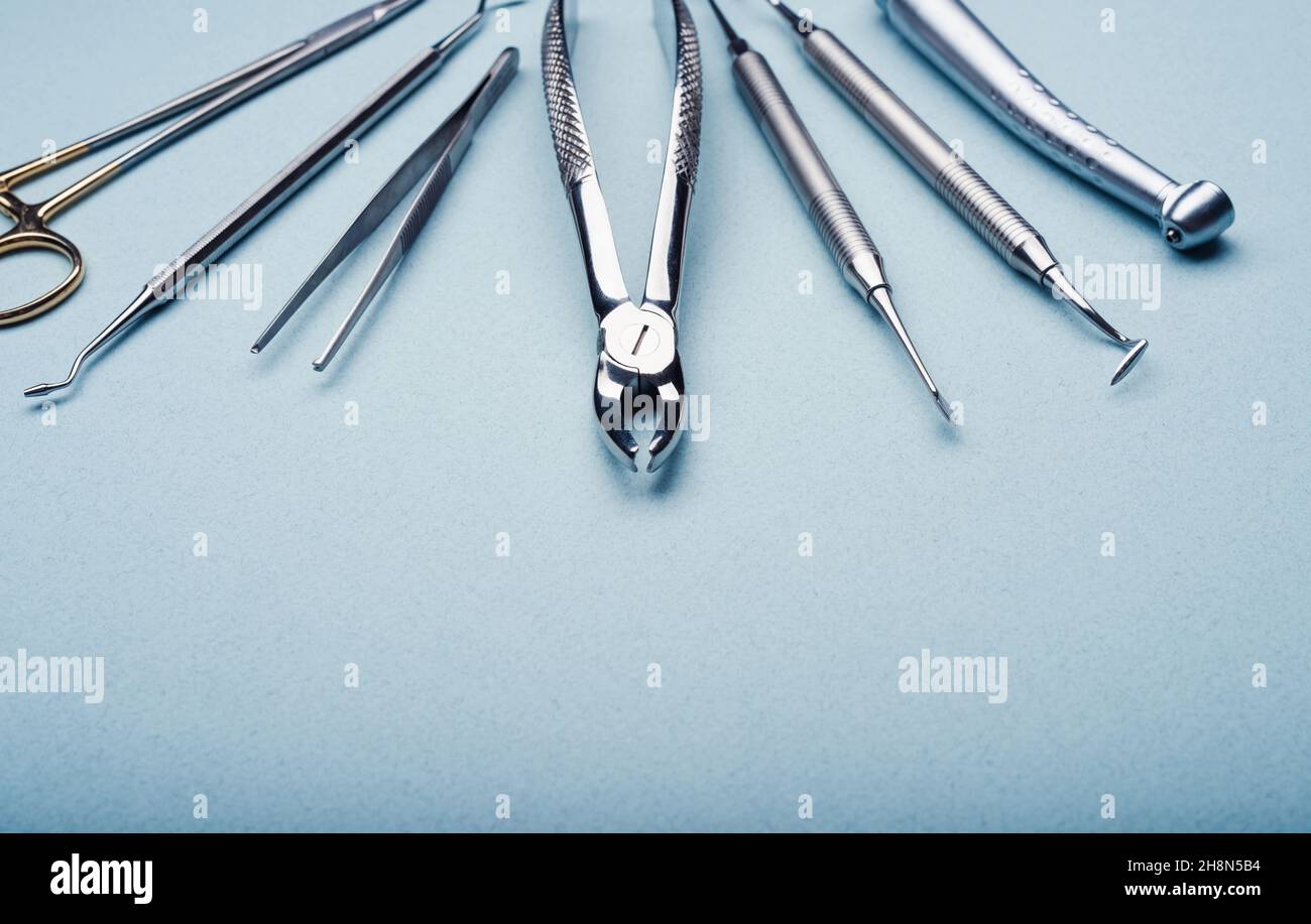 Dental metal tools Stock Photo - Alamy