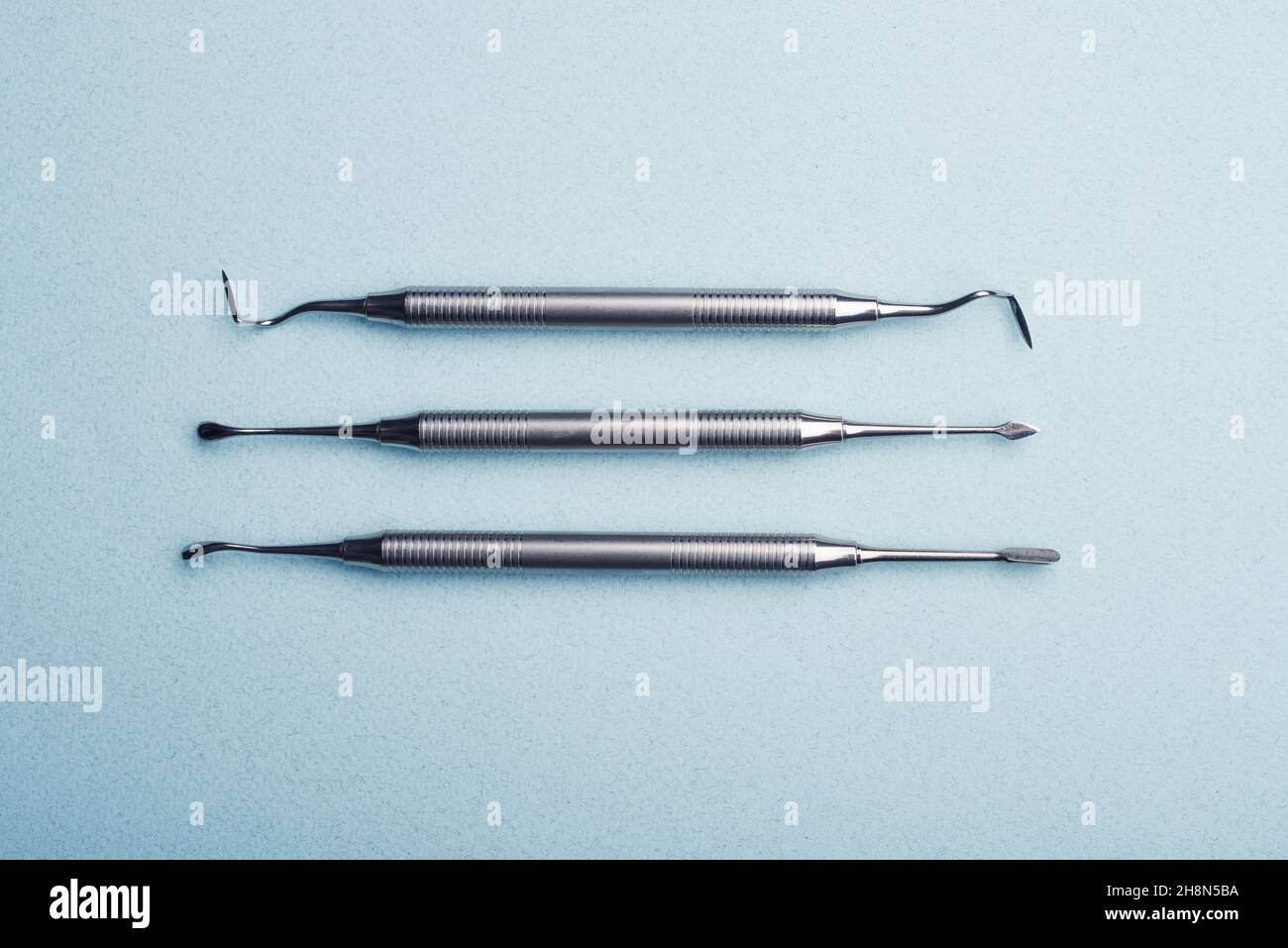 Metal dental tools Stock Photo - Alamy