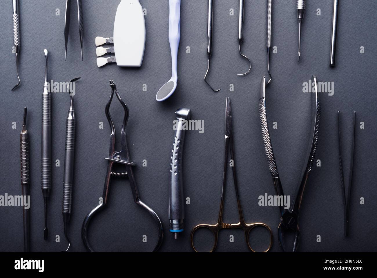 Closeup of different dental instruments Stock Photo - Alamy