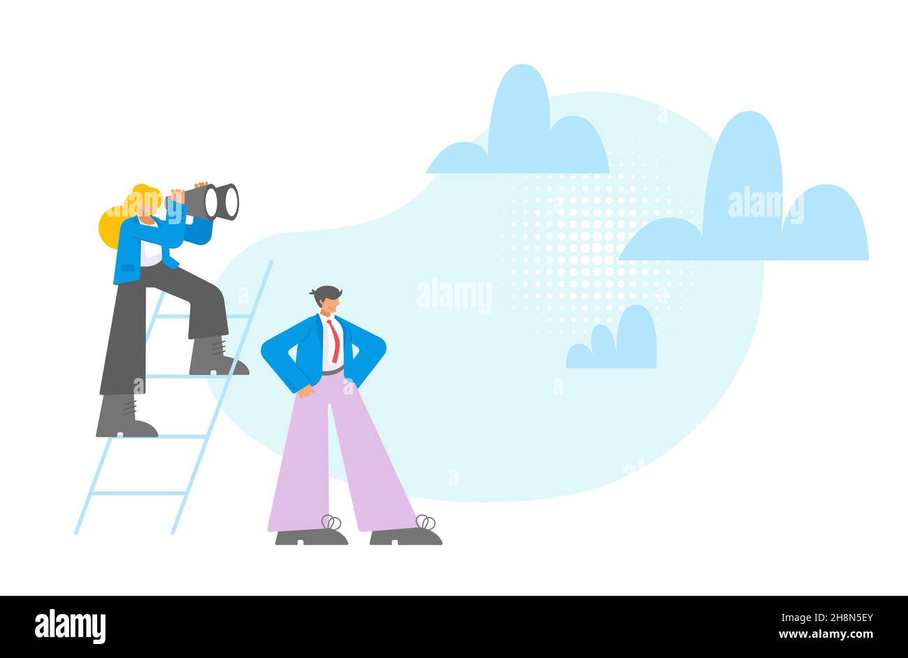 Discover opportunities concept vector illustration white background ...