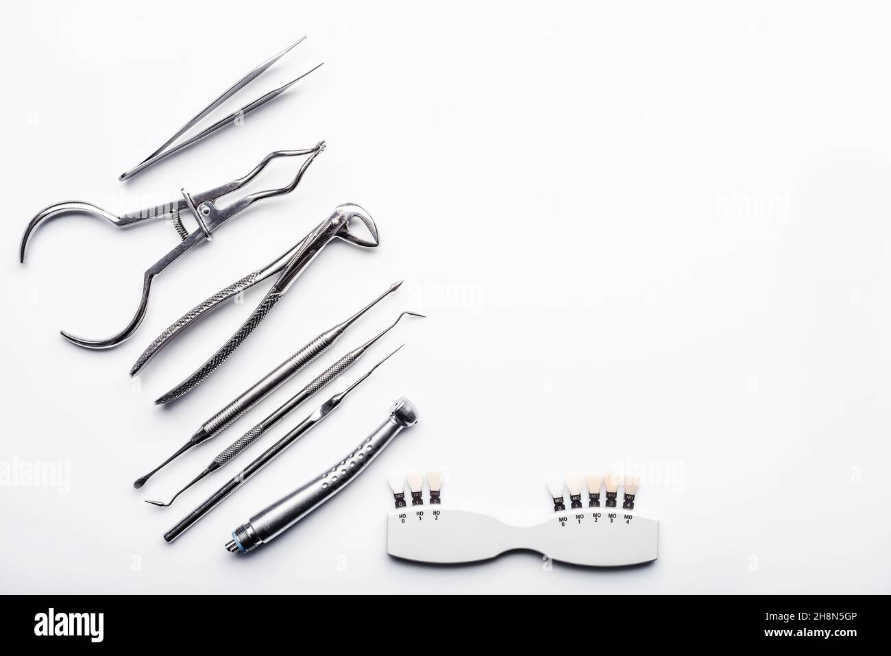 Different metal medical tools isolated Stock Photo - Alamy