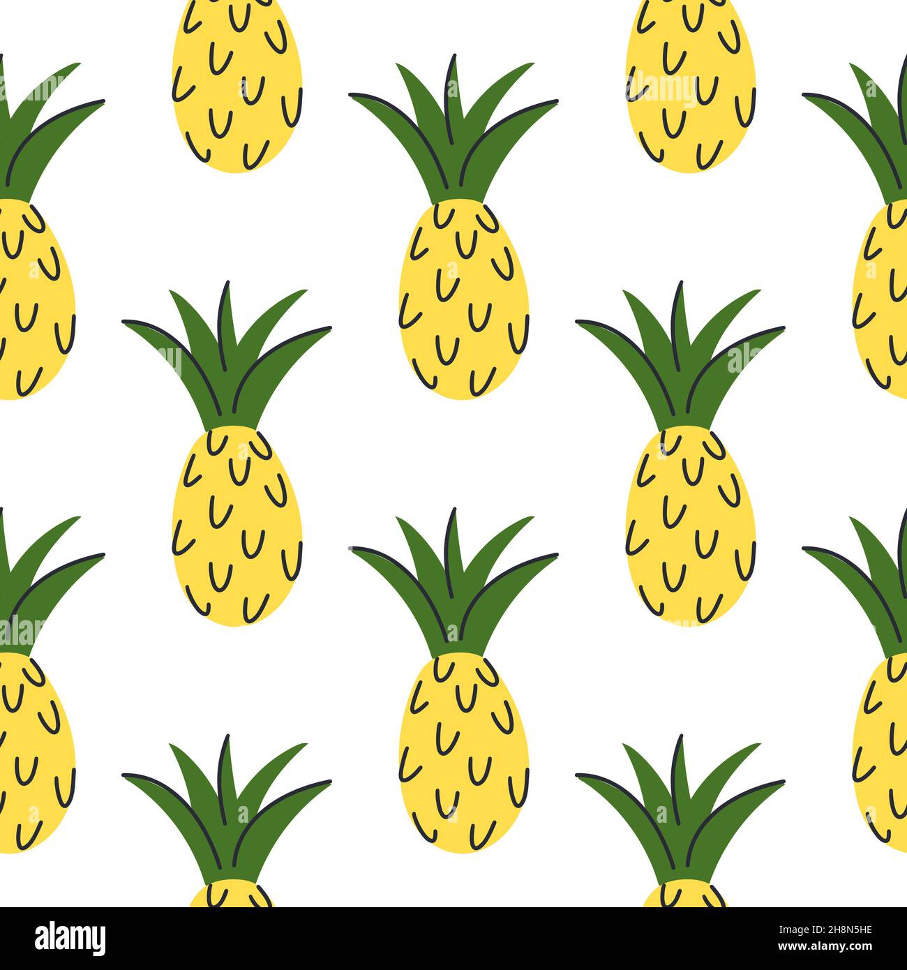 Pineapples seamless pattern, vector illustration Stock Vector Image & Art - Alamy
