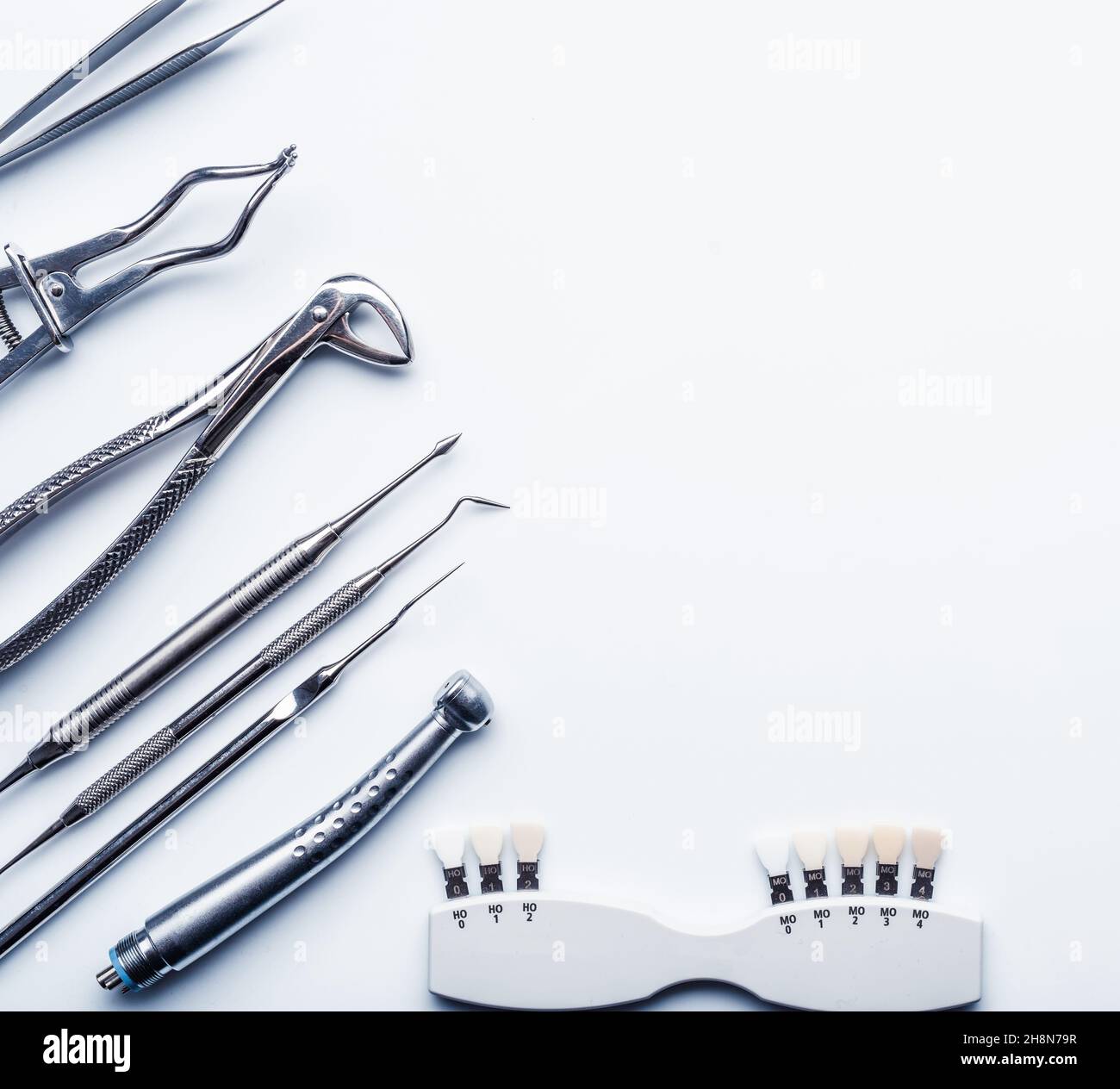 Different metal medical tools isolated Stock Photo - Alamy