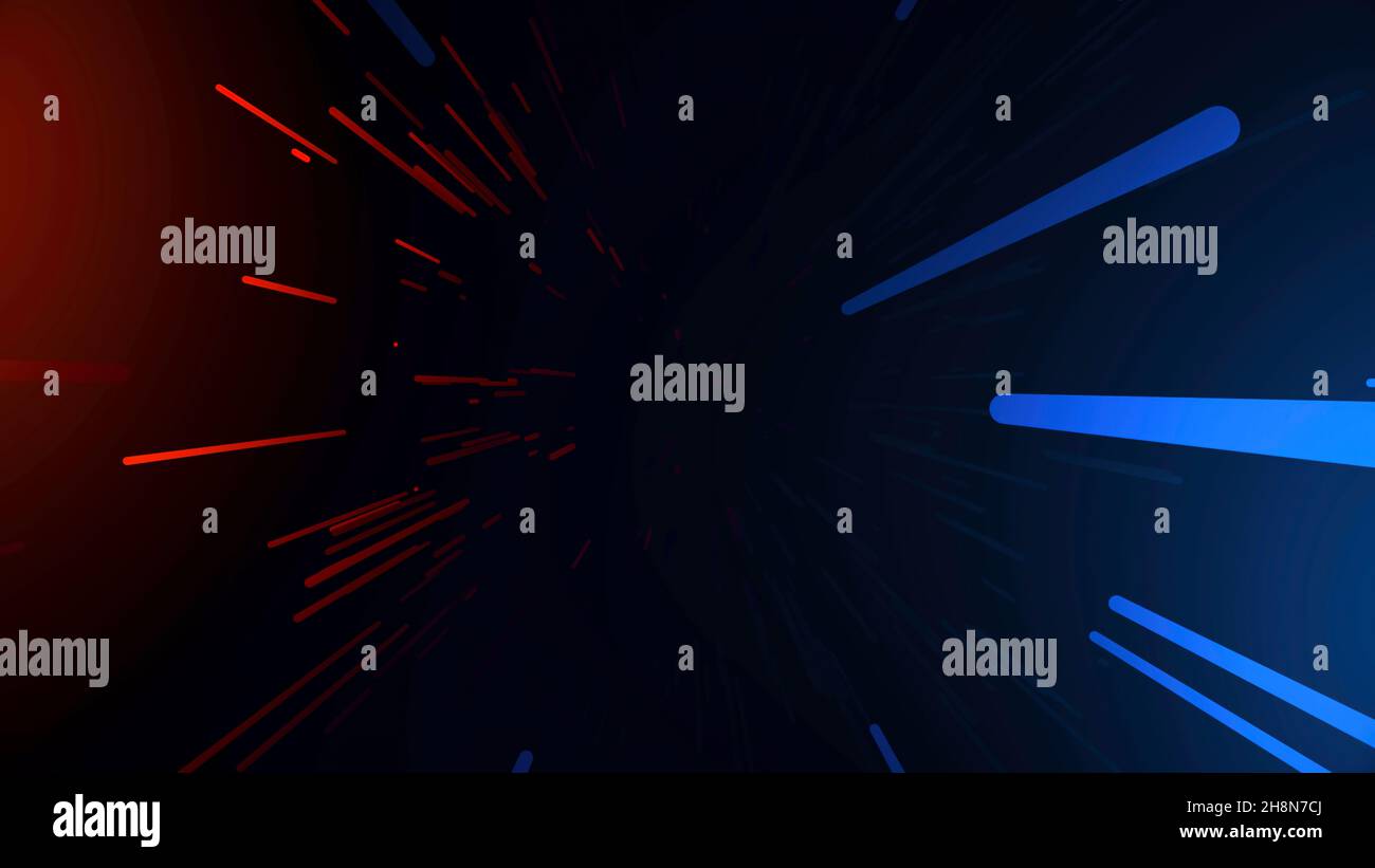 Tunneling trajectory. Abstract multicolored hyperspace tunnel on black ...