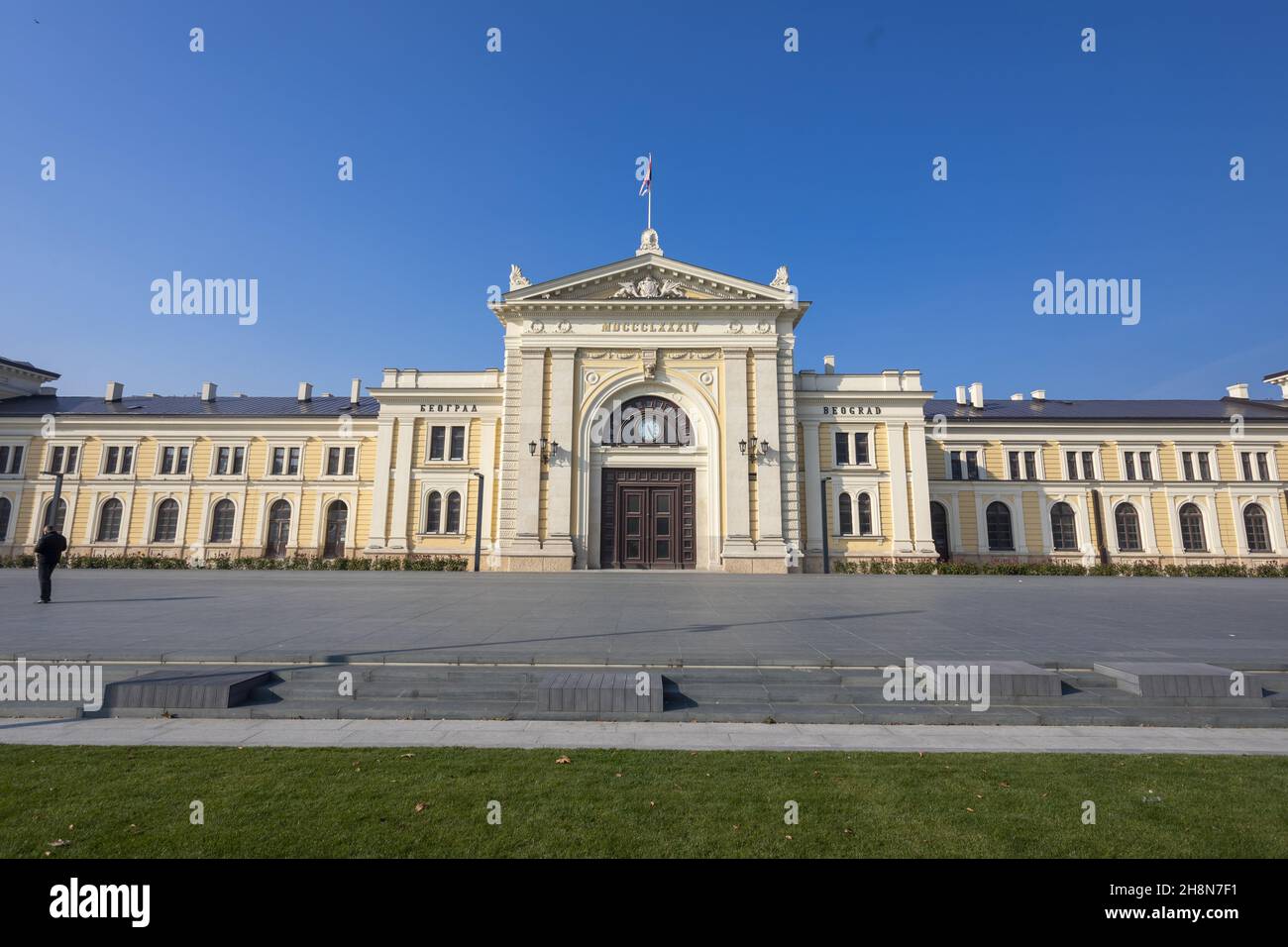 Famouse building of Belgrade Main railway station, Serbia Stock Photo ...