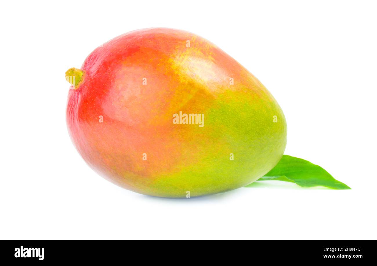 Red mango isolated on a white background cutout Stock Photo - Alamy