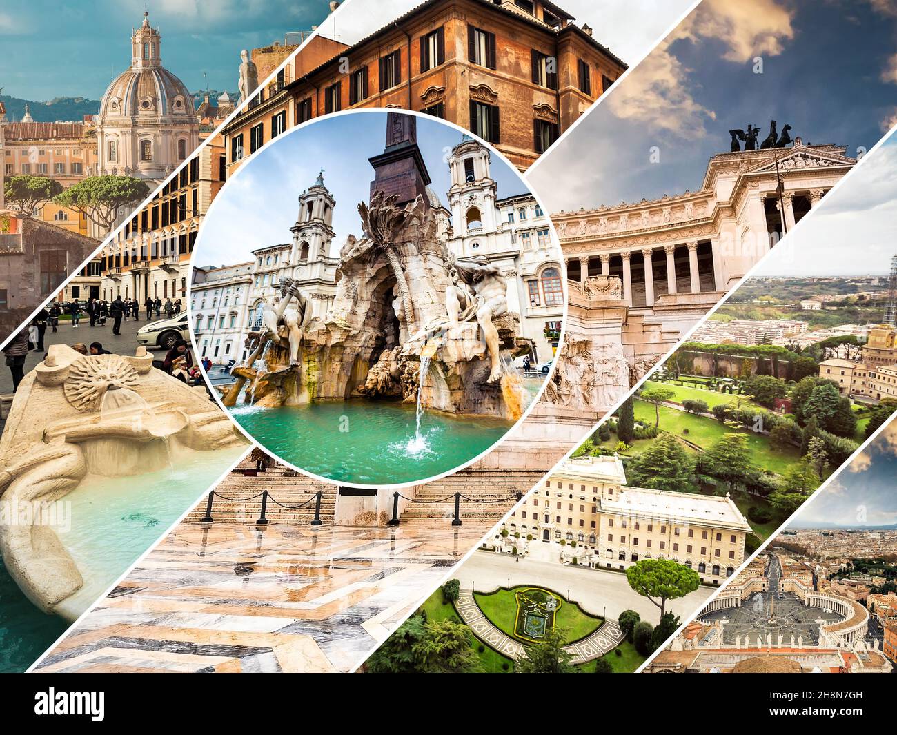 Collage of sights of Rome Stock Photo - Alamy