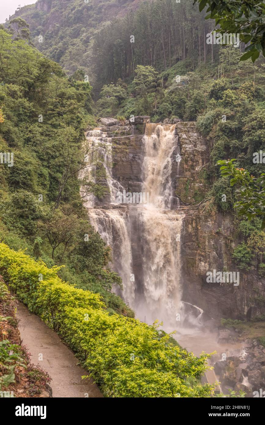 Waterfall in the woodland.shri-lanka Stock Photo - Alamy