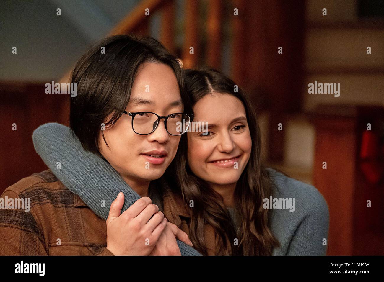 NINA DOBREV and JIMMY O. YANG in LOVE HARD (2021), directed by HERNAN ...