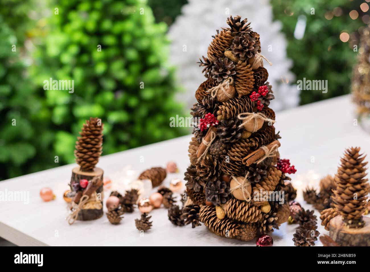 Christmas decorations in the Christmas tree shop Stock Photo - Alamy